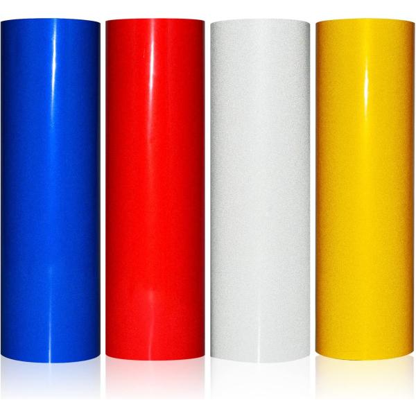 商品名Kichwit 4 Sheets 12 x 12 Inches Adhesive Reflective Stickers for Car Truck Bike Motorcycle Waterproof High Visibility...