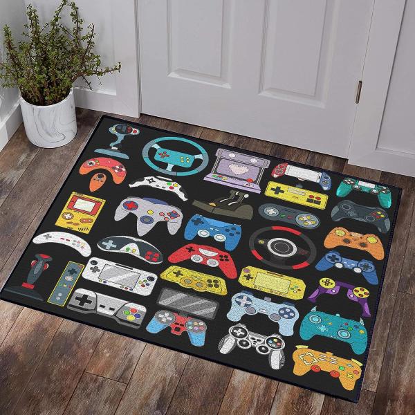 商品名Gaming Rug Game Carpet for Gamer Kids Boy Playroom Rug Controller Area Rugs Dining Living Play Home Decor Non-Slip Co...