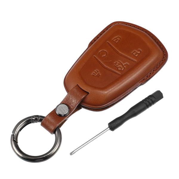 商品名:  ACROPIX Faux Leather 5 Button Car Remote Key Fob Cover Shell Case Fit for Cadillac CTS SRX XT5 ATS STS CT6 - Pack ...