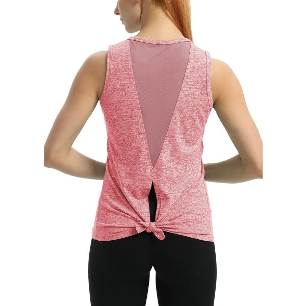 商品名:  Mippo Workout Tops for Women Loose Fit Yoga Gym Athletic Exercise Tennis Shirts Tie Back High Neck Sleeveless Tank...