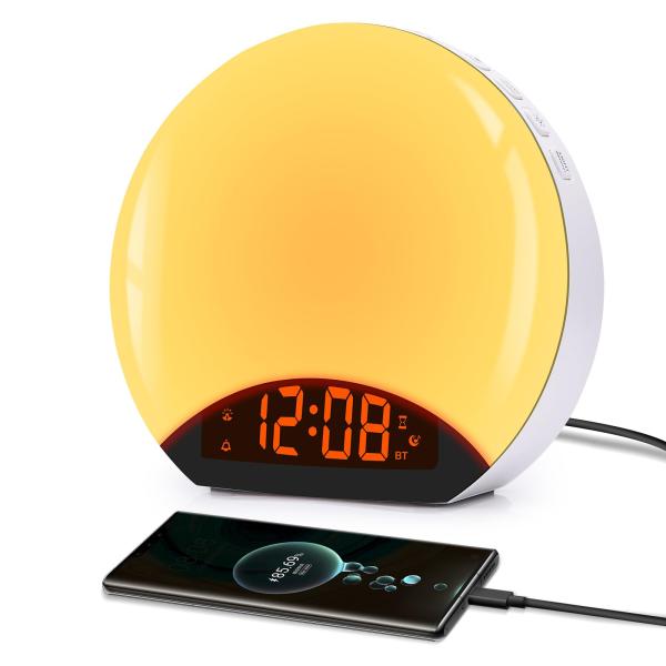 商品名:  Sunrise Alarm Clock, Wake Up Light, Bluetooth Speaker, 3 in 1, Sunrise Lamp, 9 Colors Night Light,9 Natural Sound,...