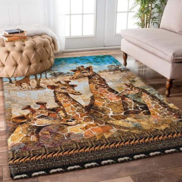 商品名:  Giraffe Family Area Rug - Giraffe Print Rug, Throw Rugs Gift for Mom Non Slip Nursery Rugs Carpet Bathroom Mat Set...