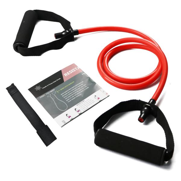 商品名: ハンドル付きレジスタンスバンド シングルレジスタンスバンド ハンドル付きエクササイズバンド レジスタンストレーニング 理学療法 自宅ワークアウト フィットネス ピラティス ボクシング筋力トレーニング用 (20ポンド) Resist...