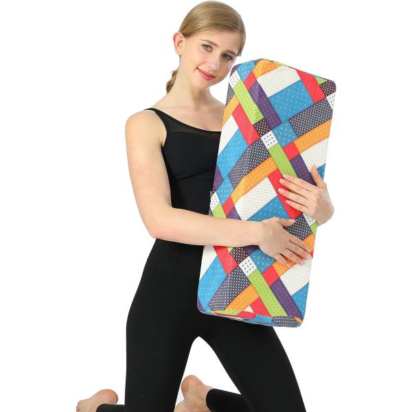 商品名Aozora Yoga Bolster Pillow for Restorative Yoga Supportive Meditation Cushion with Carry Handle and Yoga Strap 8-Feet...