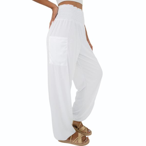 商品名:  Anthika Women's Harem Pants High Waist Hippie Boho Yoga Palazzo Casual with Pockets (L, XL, Tall, White, Relaxed)ブ...