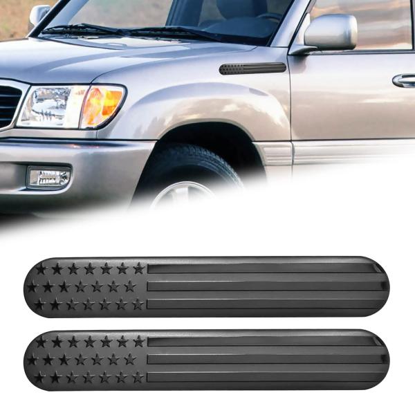 商品名: カーバッジエンブレムステッカー ユニバーサルカースタイリングデカール USA ブラックメタル 愛国者バッジ 自動車 SUV トラック オートバイ バンパー ウィンドウ フェンダーアクセサリー 3Dメタル粘着スポーツバッジ ブラック...