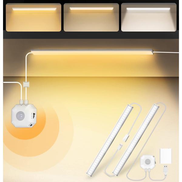 商品名:  MATICOD Under Cabinet Lights, 3 Colors Motion Sensor Light Indoor Under Cabinet Lighting with Warm White Cold Whit...
