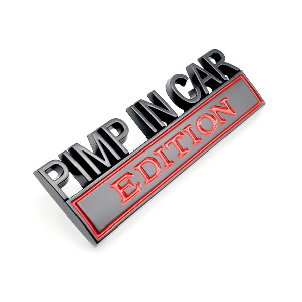 商品名:  Pimp in Car Edition Emblem 3D Stickers for Auto Fender Bumper, Cool Badge Decoration Decal for Men and Women, Vehi...
