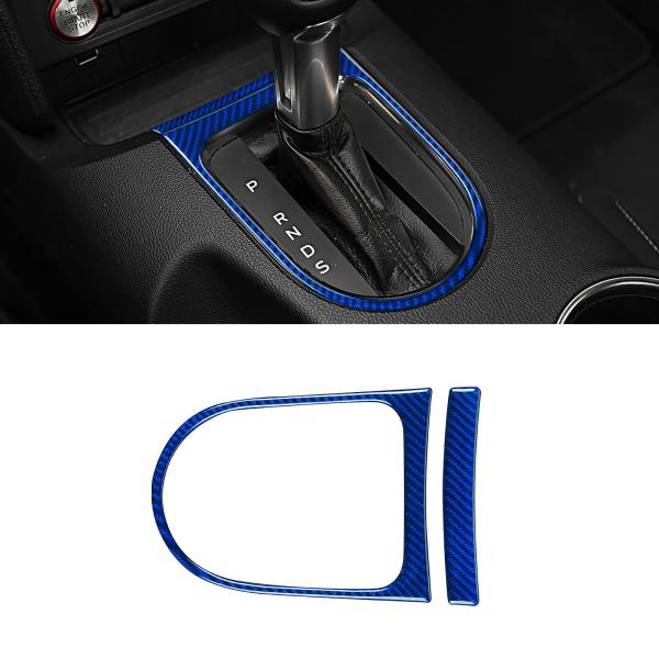 商品名:  YAMUDA Compatible with 2PCS Carbon Fiber Center Shift Panel Patch Interior Gear Decorative Accessories for Ford Mu...