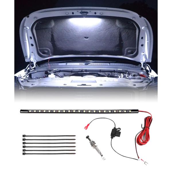 商品名:  YAKEFLY 12V Waterproof Car Hood Work Inspection Lights,Under Hood LED Light Kit,Car LED Lights Bars Engine Inspect...