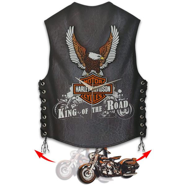 商品名: オートバイの揺れる振り子壁掛け時計 オートバイファンのオーナーへのギフト オートバイアート ハーレーダビッドソンの男性と女性へのギフト 父の日の誕生日プレゼントに最適 カフェ ホームデコレーション Motorcycle Swing...