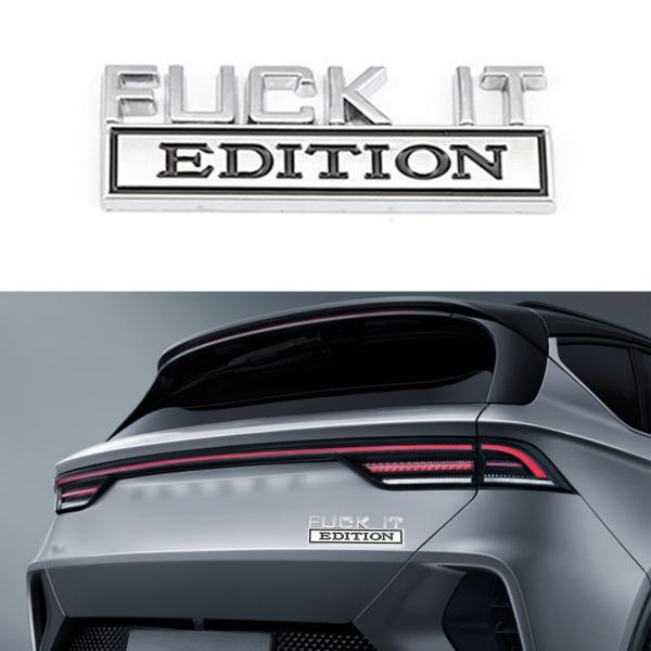 商品名:  neynavy 1 PC Fuck IT Edition Emblem, Car Exterior Emblems Badge 3D Sticker Decal, Badges Letters Sticker Car Side ...