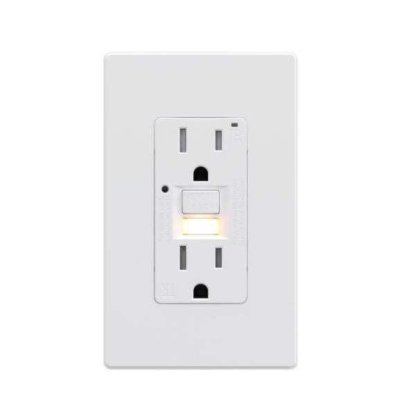 商品名:  AIDA15 Amp GFCI Outlet, Self-Test Nightlight Electrical Outlet, Tamper-Resistant Receptacle with LED Indicator, Gr...