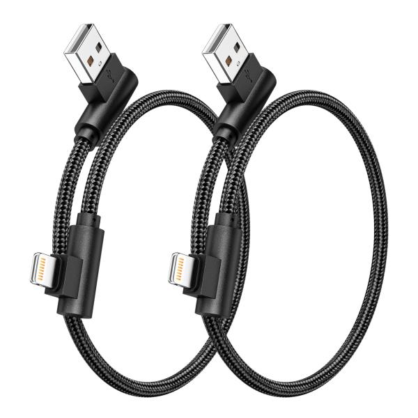 商品名:  Osecet Lightning Cable 1ft 90 Degree 2 Pack MFi Certified Elbow Short iPhone Charger Right Angle Fast Charging Cab...