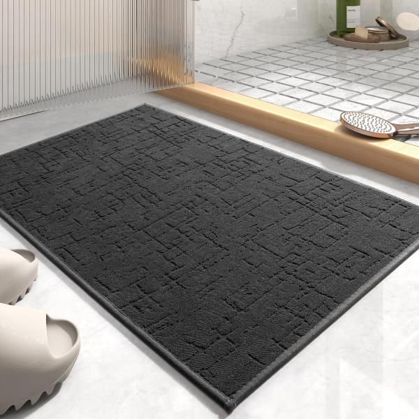 商品名:  AMOAMI-Bath Mat-Super Absorbent Quick Dry Bathroom Floor Mats-Rubber Backing Washable Bath Mats for Bathroom Thin ...