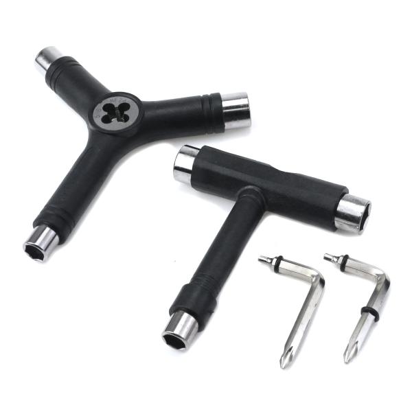 商品名: T Tulead スケートツール ブラック スケートボードツール 多機能 ローラースケートアクセサリー TツールとYツール T Tulead Skate Tool Black Skateboard Tools Multi-Func...