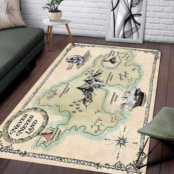 商品名ENCYCOM Never Neverland Map Area Rugs, Island Carpet,Treasure Map Rug Non-Slip Floor Mat Doormats Home Runner Carpet ...