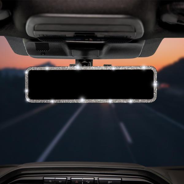 商品名: JoyTutus Bling Car Rear View Mirror, Universal 11.81 Inch Panoramic Rearview Mirror Accessories with Bling Rhinesto...