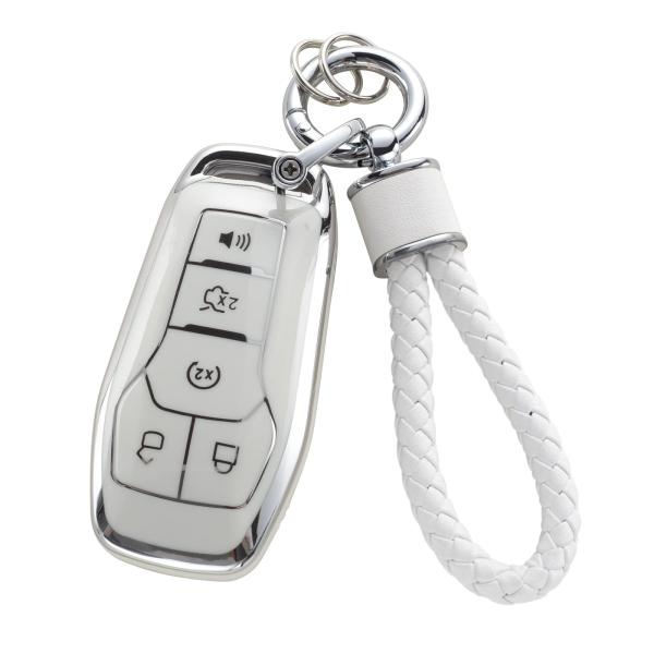 商品名: YO&amp;YOYE F0rd キーフォブカバー キーチェーン付き ソフトTPUキーケース 保護 F150 Explorer Mustang Edge Lincoln MKZ MKX MKC用 YO&amp;YOYE for F...