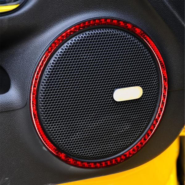 商品名:  NVCNX Real Premium Carbon Fiber Door Panel Audio Speaker Ring Cover Car Interior Trim Accessories Compatible with ...