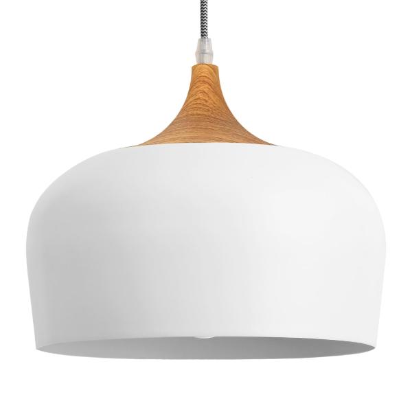 商品名:  DOTCN Modern Pendant Light with LED Bulb, Nordic Wooden Dome Minimalist Style Light fixtures Ceiling Hanging,Chand...