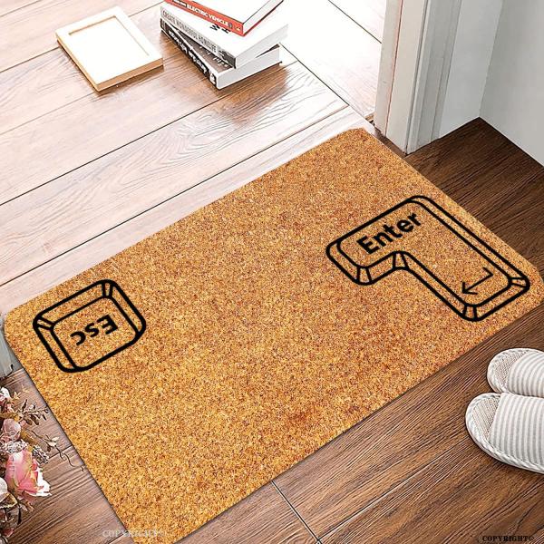 商品名:  Welcome Door Mats Keyboard Programmer Greeting Front Porch Rugs Indoor Non Slip Door Mats Entrance Patio Carpet Ru...