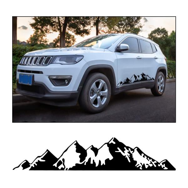 商品名:  AUCELI Forest and Mountain Car Body Stickers, Car Side Body Stickers Self-Adhesive Mountain Range and Pine Tree Sc...
