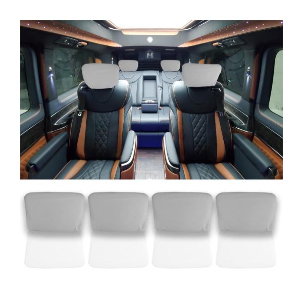 商品名:  AUKEPO 4PCS Car Headrest Covers, Soft Waterproof Car Seat Head Rest Protector, Universal Automotive Interior Acces...