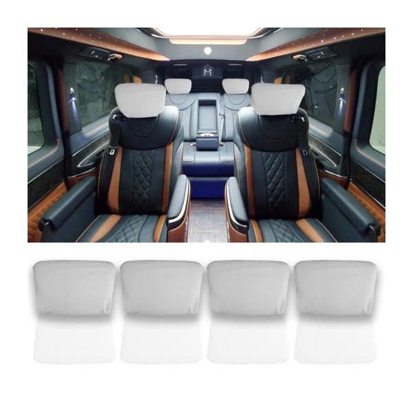 商品名:  AUKEPO 4PCS Car Headrest Covers, Soft Waterproof Car Seat Head Rest Protector, Universal Automotive Interior Acces...
