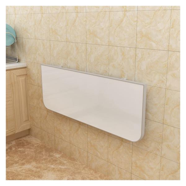 商品名: ウォールデスク折りたたみ式、折りたたみ式ワークベンチ、省スペースで安定した頑丈な家庭用、オフィス用、バスルーム用の小さなスペース用の取り付けられたデスク、ホワイト21サイズ (Color : White, Size : 60×30...