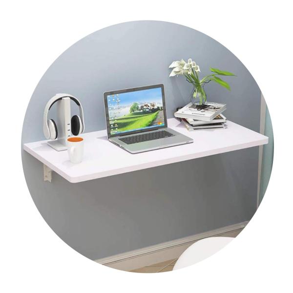 商品名: 小さなスペース用のフローティングデスク、壁に取り付けられたワークベンチコンピューターデスク、勉強用の本棚、キッチン、寝室、バスルーム、ワークベンチ (Color : White, Size : 50X30CM) OUYOXI Fl...