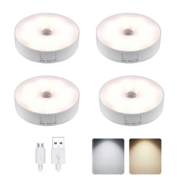 商品名: インテリジェントLED 人体誘導ナイトライト USB充電式 クローゼットライト 温白色 センサースマートキャビネットライト 省エネナイトライト 寝室/キャビネット/ワードローブ/階段に最適 Intelligent LED Huma...