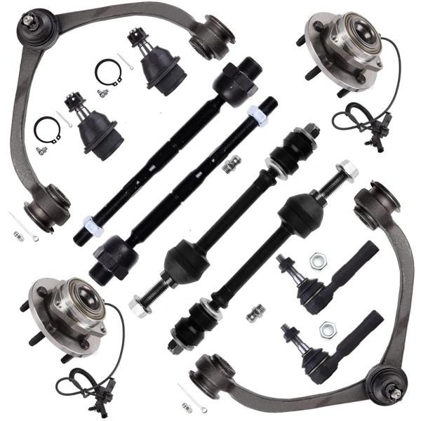 商品名:  SCITOO 12pcs Front Suspension Kit Upper Control Arm and Ball Joints Inner Outer Tie Rod Ends Sway Bar Links Wheel ...