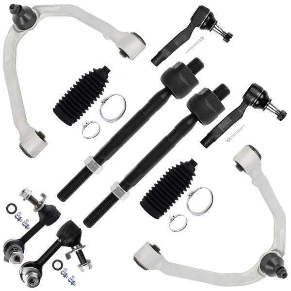 商品名:  SCITOO 10pcs Front Suspension Kit Upper Control Arm And Ball Joints Sway Bar Links Inner Outer Tie Rod Ends w/Stee...