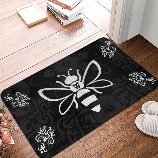 商品名:  Apular Honey Bee Boho Pattern Skull Welcome Doormat, Honey Bee Lover Greeting Entrance Door Mat, New House Non Sli...