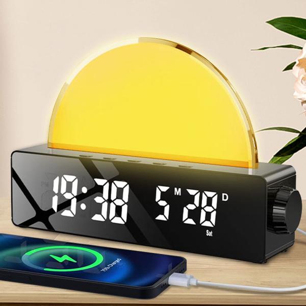 商品名:  coolearn Sunrise Alarm Clock Wake Up Light Clock with Sunrise Simulation, Alarm Clocks for Bedrooms with Sound Mac...
