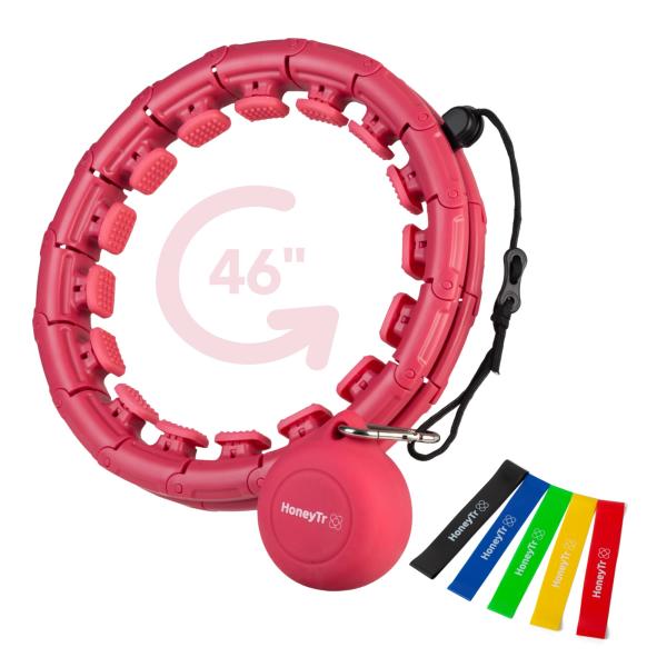 商品名: HoneyTr スマート加重フラフープ エクササイズ用 ? 加重インフィニティフープ 腹筋&amp;ヒップ用 ? 調節可能なスマートフラフープ ウエストサイズ 26~45インチ ? ホームワークアウト機器 Effective Ho...