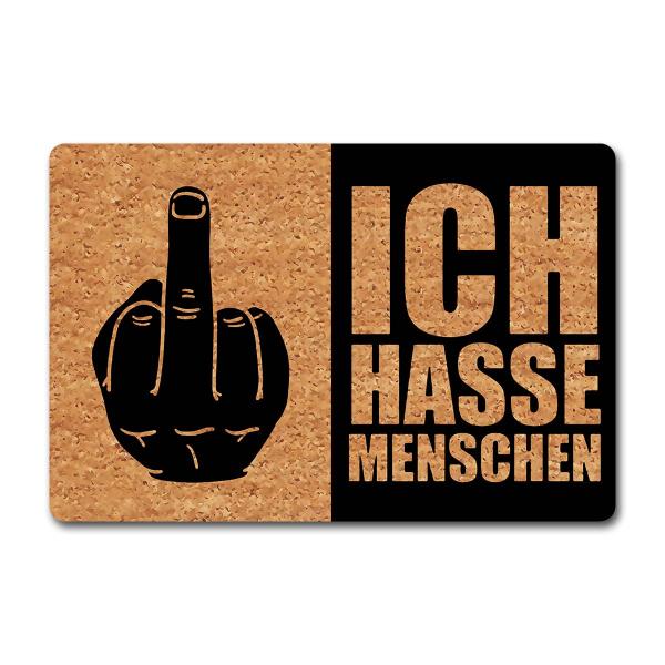 商品名:  Funny Doormats Home Ich Hasse Menschen Indoor Floor Welcome Mat for Entrance Way Rubber Back for Front Door Indoor...