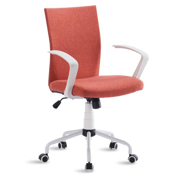 商品名: Efomao モダンデスク 快適 回転生地 ホームオフィス タスクチェア アームレスト付き 高さ調節可能 コンピューター作業や会議、レセプションに最適 オレンジチェア Efomao Modern Desk Comfort Swiv...