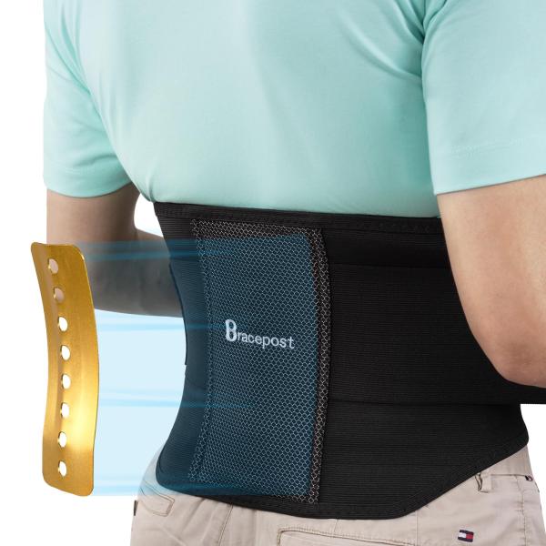 商品名:  Bracepost Lumbar Support Back Brace for Men Women Lower Back Pain Relief with Biomimetic Widened Aluminum Plate, B...