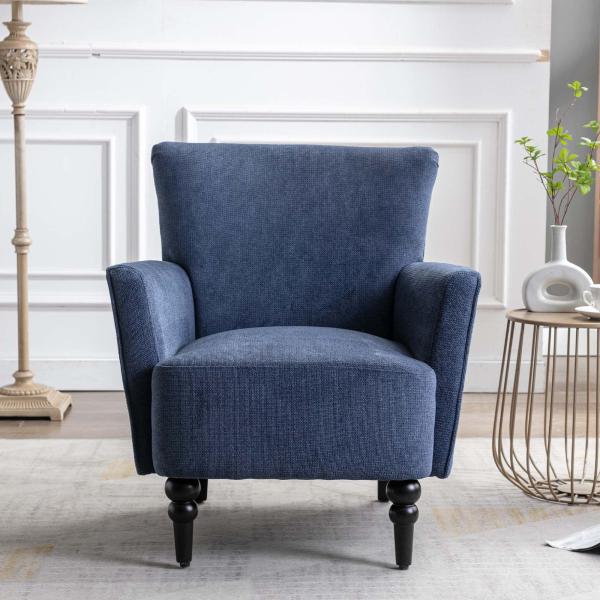 商品名:  Mid Century Modern Accent Chair, Armchair with Armrest, Linen Surface Sofa, Leisure Chair with Solid Wood Feet for...