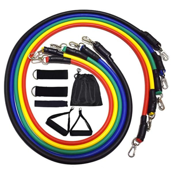 商品名:  Versatile Exercise Resistance Bands That Come with Various Accessories Like, Foam Handles, Ankle Straps, and a Doo...
