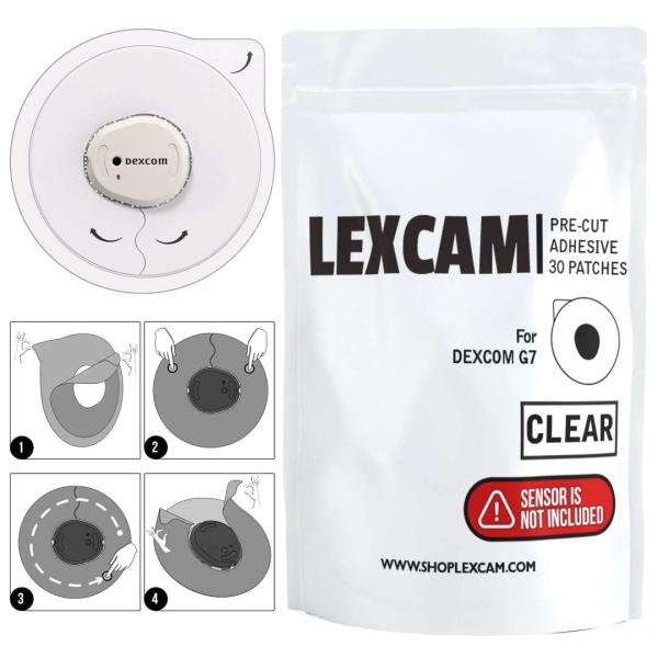 商品名:  Lexcam Adhesive Patches Pre-Cut for Dexcom G7 ? Pack of 30 ? Waterproof, Transparent Overpatches for Continuous Gl...