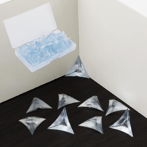 商品名: 階段用ダストコーナー 三角形 透明クリスタル 汚れ防止コーナープロテクター キャビネット ワードローブ 引き出し デッドアングル 家具エッジカバー 装飾階段ダストコーナーガード 100個 100pcs Dust Corners f...