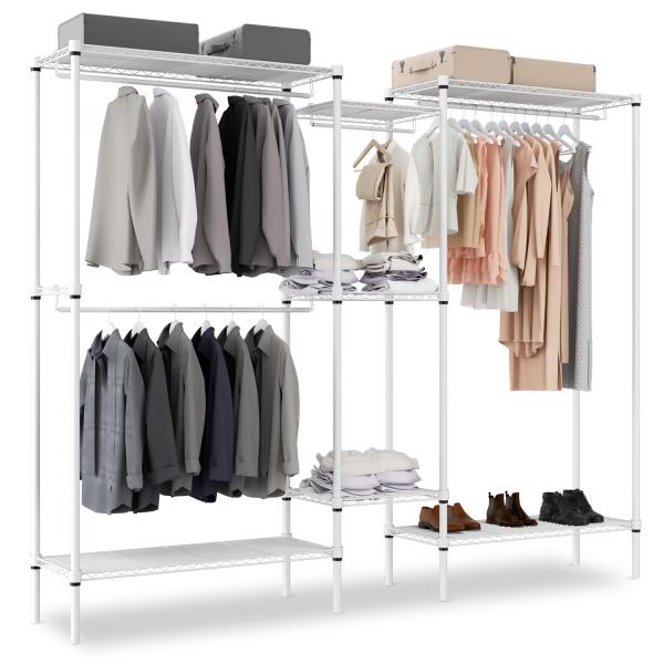 商品名:  MoNiBloom Heavy Duty Clothing Rack Protable Closet Rack Closet Racks for Hanging Clothes, 73 Inch Clothes Wardrobe...