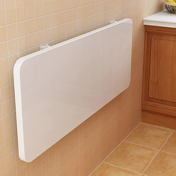 商品名:  0.7" Thick Heavy Duty Laundry Folding Table, Fold Wall Mounted Table Folding Workbench White For Small Space, Perf...