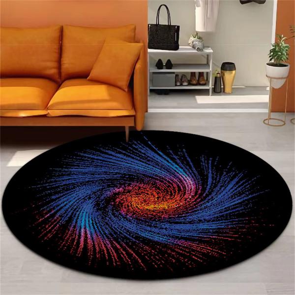 商品名:  3D Vertigo Round Area Rugs 3D Optical Illusion Circularity Carpet Anti-Skid Ultra-Soft Colorful Vortex Floor Mats ...