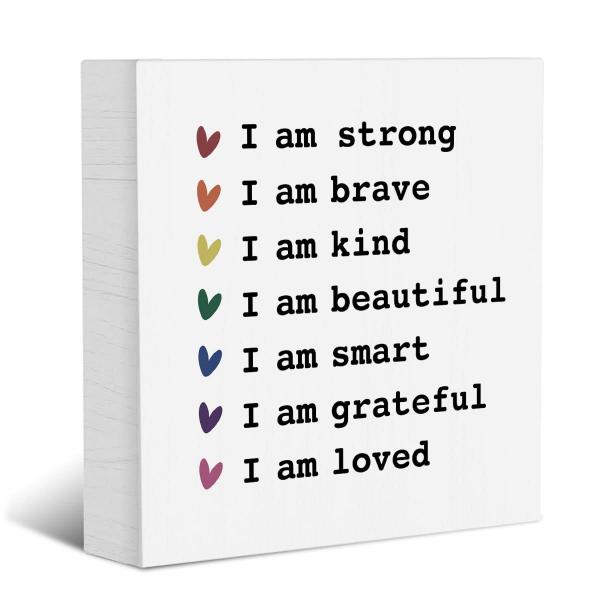 商品名: YZ0142-ウッドボックス-ビューティフル Inspirational Quote Rustic Wooden Box Sign,Bedroom Decor Farmhouse Home Decor,Wood Block Pla...