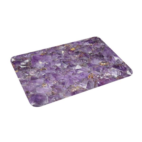 商品名:  Amethyst Purple Crystal Stone Texture Pattern Bath Mats Non-Slip Absorbent Soft Plush Doormat Decor Bathroom Rugs ...