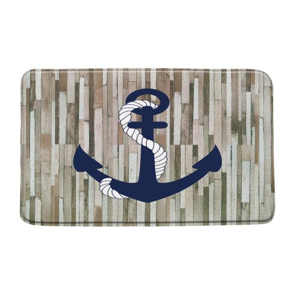 商品名:  Nautical Anchor Bath Mat Bath Mats for Bathroom Non-Slip Absorbent Soft Plush Doormat Decor Rugs for Kitchen Bedro...